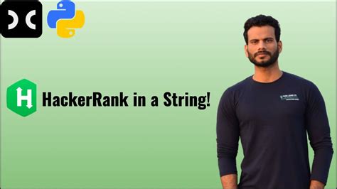 hackerrank in a string hackerrank string youtube