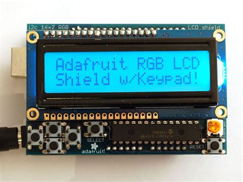 i2c lcd shield kit 16x2 rgb character display shields gráficos
