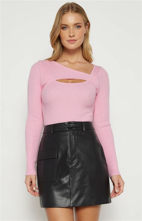 Asymmetric Neckline Knit Top Style State