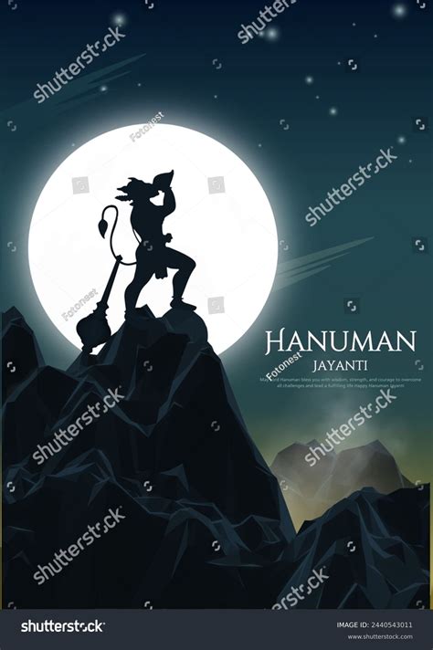 Vector Illustration Lord Hanuman On Abstract Stock Vector Royalty Free