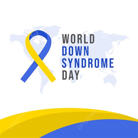 Diseño Mínimo Del Día Mundial Del Síndrome De Down Con Cinta Y Fondo