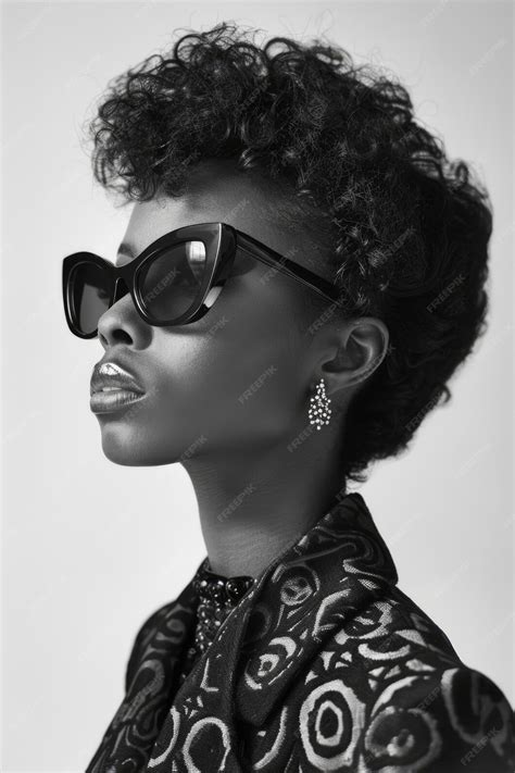 Free Photo Beautiful African Woman Monochrome Portrait