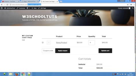 how to create custom woocommerce cart page youtube