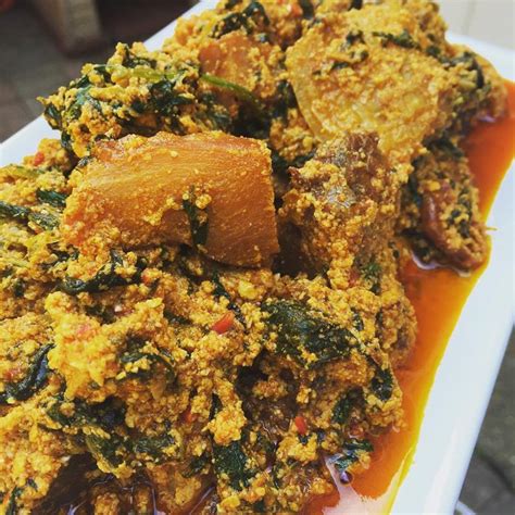 How To Cook Nigerian Egusi Soup With Bitter Leaf Ofe Egusi Obe Efo