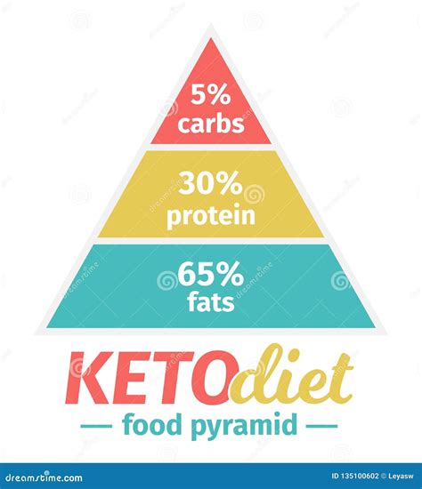 The Ketogenic Diet Food Pyramid Vector Illustration Infographic Stock