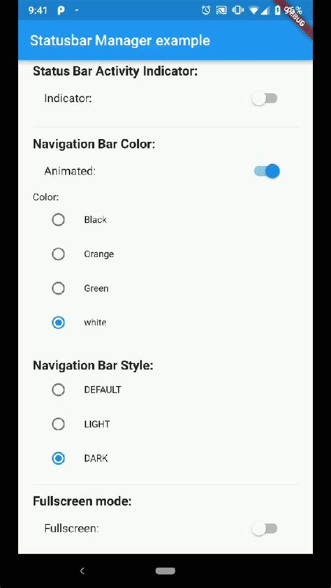 how to manage status bar in flutter