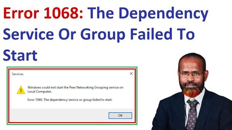 how to fix error 1068 the dependency service or group failed to start
