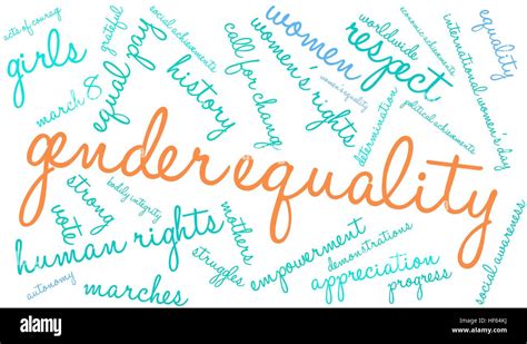 Gender Equality Word Cloud On A White Background Stock Vector Image