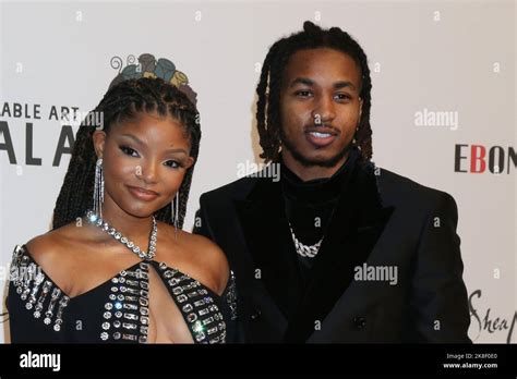 Santa Monica Ca 22nd Oct 2022 Halle Bailey Ddg Aka Darryl Dwayne