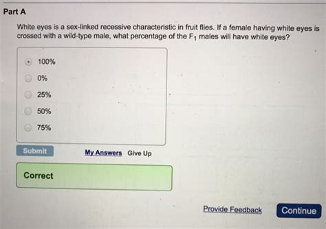 solved white eyes is a sex linked recessive characteristic