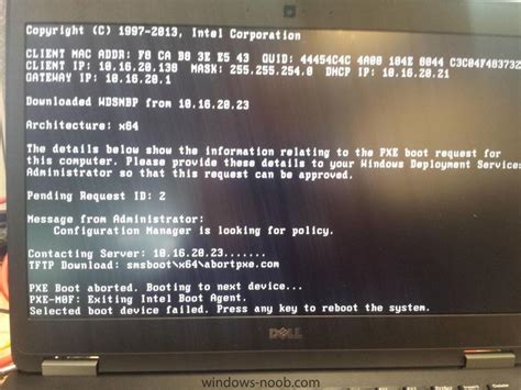 pxe boot wont work after deploying adk 10 boot images configuration