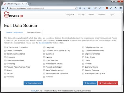 expose databases to rest web services restifydb