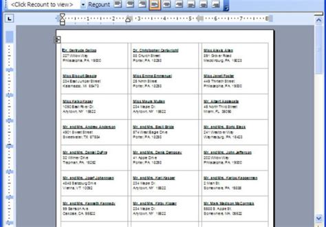 do mail merge from excel into word creating mailing labels
