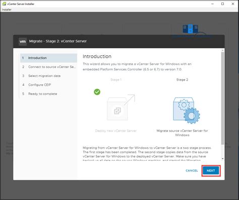 migrate windows vcenter server 6 5 to vcsa 7 mastering