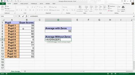 how to calculate average excluding zero in excel haiper