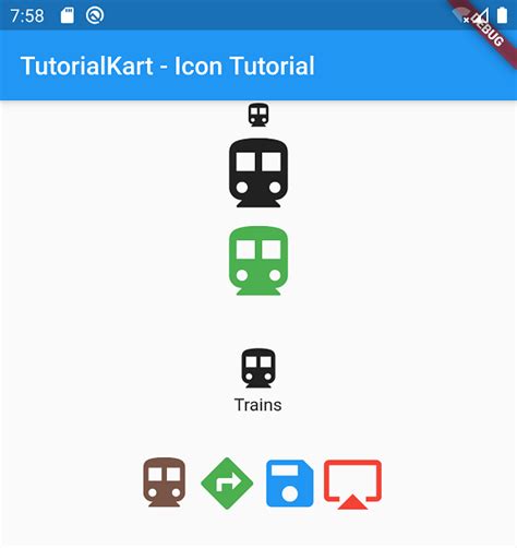 flutter icon widget tutorial