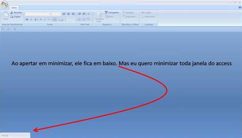 qual comando para minimizar formulário e janela access microsoft