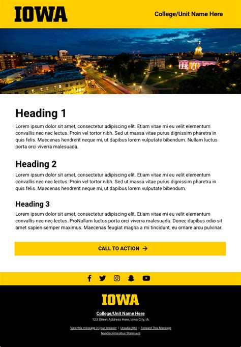 html email templates brand manual the university of iowa