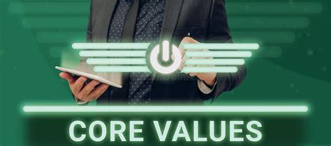 writing displaying text core values conceptual photo principles which