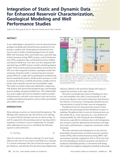 pdf static dynamic data integration improves reservoir