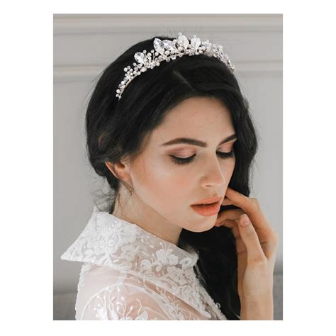 Sweetv Bridal Headband Rhinestone Bride Headpieces For