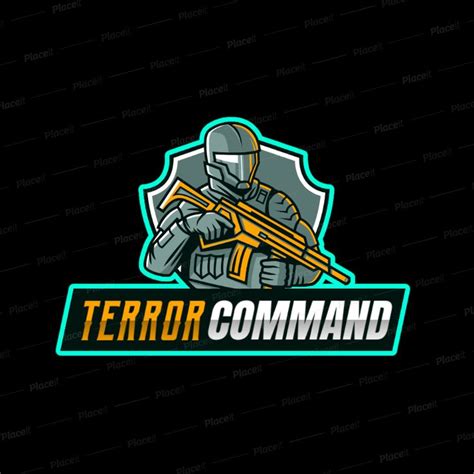 Placeit Gaming Logo Maker Featuring A Tactical Shooter Illustration