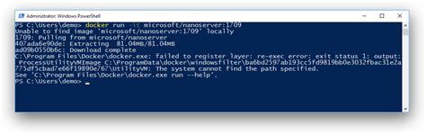 a closer look at docker on windows server 1709