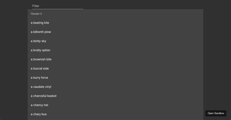 react virtualized list with sticky headers forked codesandbox