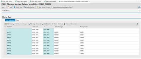 using sap bw characteristic attributes with time