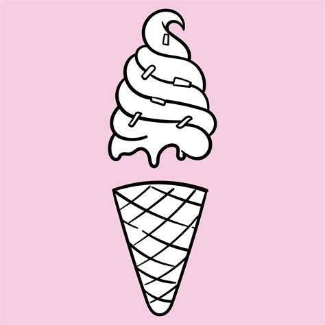 Ice Cream Cone Template Free Printable Use Markers To Color Your Ice