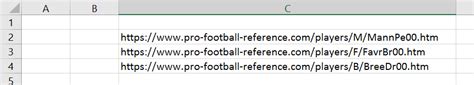 excel vba pulling web data from a list of hyperlinks