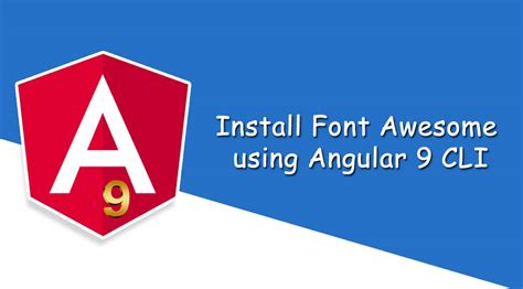 how to install font awesome using angular 9 cli