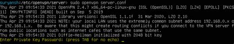 how to install and setup the openvpn server on ubuntu debian