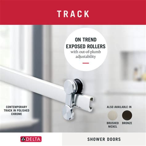 Delta Trinsic 48 X 70 Semi Frameless Contemporary Sliding Shower Door