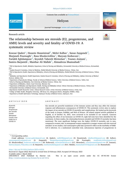 Pdf The Relationship Between Sex Steroids E2 Progesterone And Amh