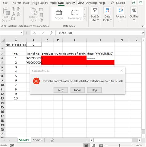 excel vba is it possible to have an error message that