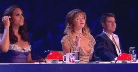 Britains Got Talent Amanda Holden Suffers Nip Slip Wardrobe