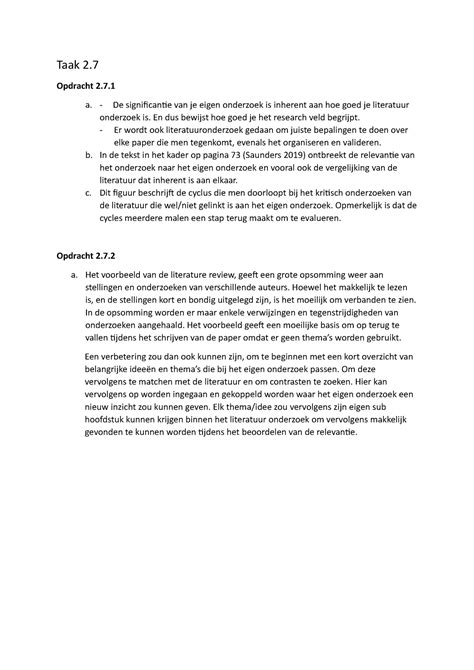 Taak 2 Taak 2 7 Van De Verplichte Opdrachten Eigen Antwoord Taak 2