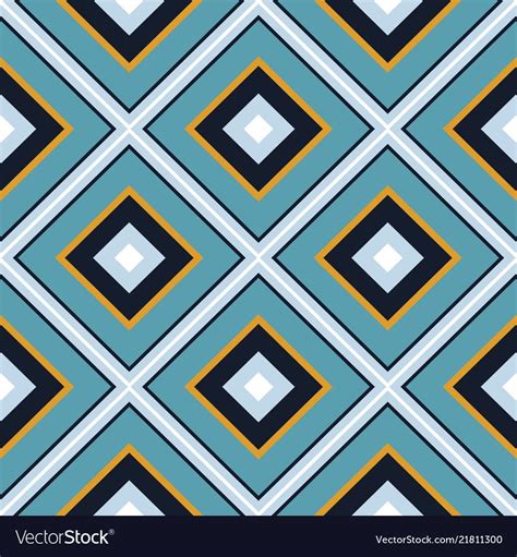 Tiled Rhombus Geometric Seamless Pattern Striped Vector Image