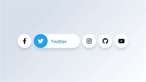 social media buttons with cool hover animation using only html and css