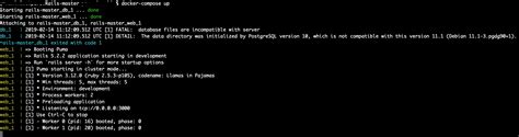 docker docker compose up でデーターベースが起動できない｜teratail
