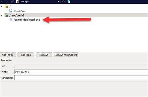 how to do add perfix to qml qrc in qt creator stack overflow