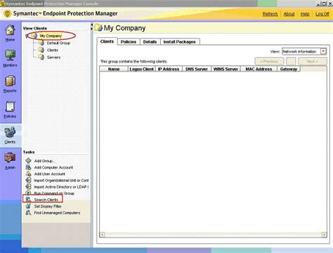 how to export a list of computers reporting to symantec