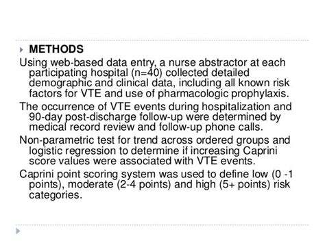 Vte Risk Assessment Models And Prevention