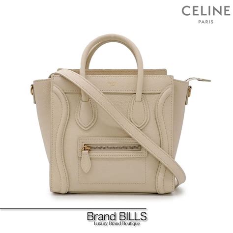 未使用品 Celine セリーヌ ラゲージ ナノショッパー ハンドバッグ ショルダーバッグ 2way 189243dru ドラムドカーフスキン