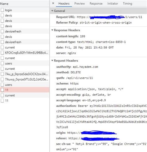 django rest framework delete api cors error in production mode ovh