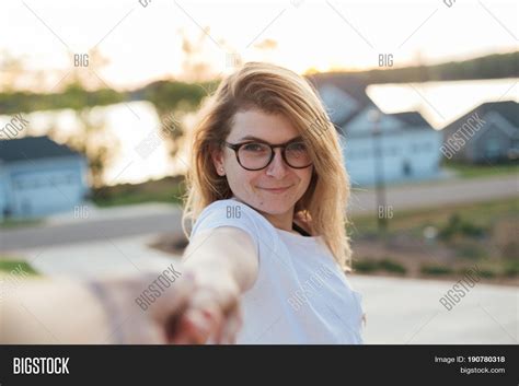 Pov Shot Hand Holding Image And Photo Free Trial Bigstock