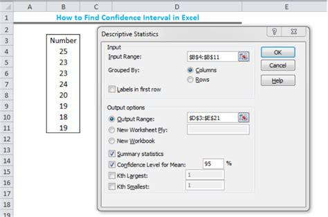 how to find confidence interval in excel excelchat