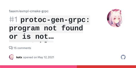 `protoc gen grpc program not found or is not executable` · issue 1
