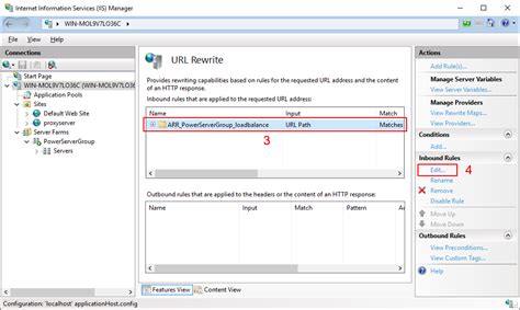 configuring iis as a load balancer powerserver 2021 help